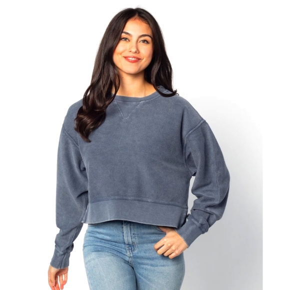 Pink Lily | Tops | Pink Lily Corded Boxy Oversized Pullover | Poshmark